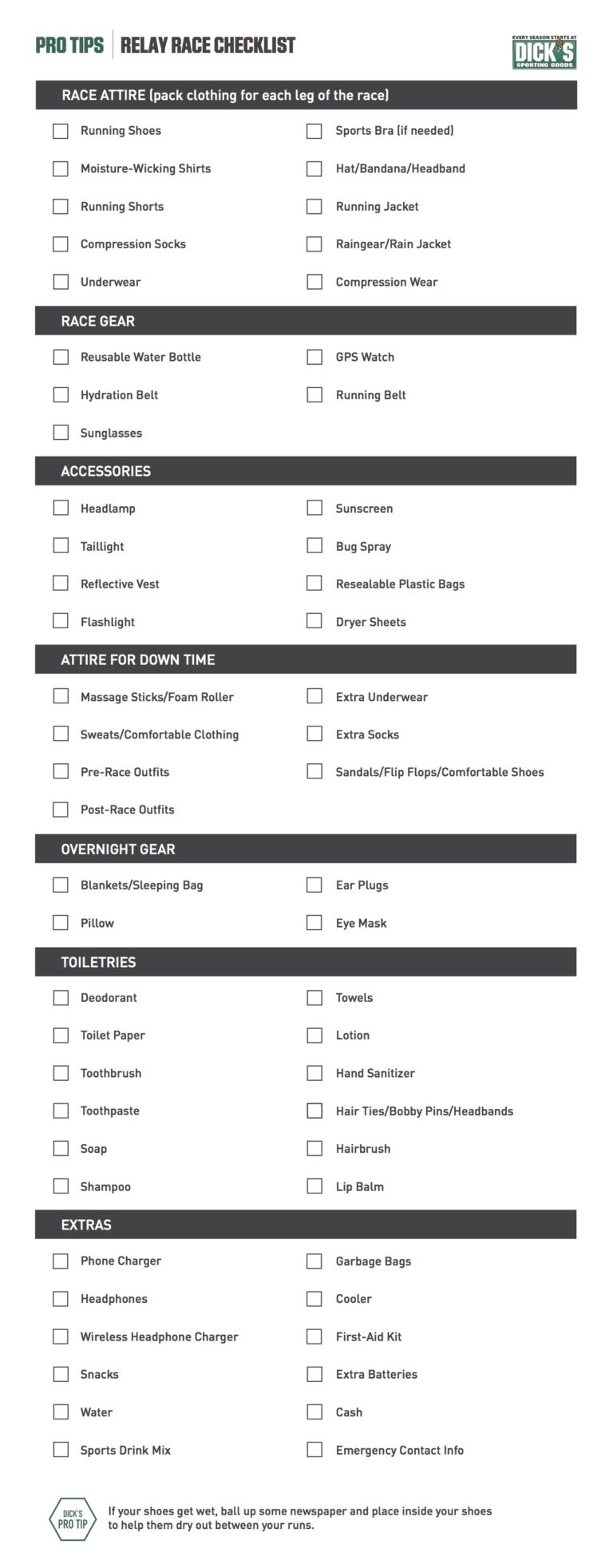 The Relay Race Checklist | PRO TIPS by DICK'S Sporting Goods | My Star Idea